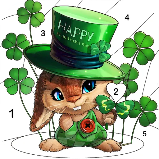 Green Saint Patrick Coloring - Games