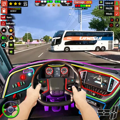 Coach Bus Driving 3D Bus Game - Games