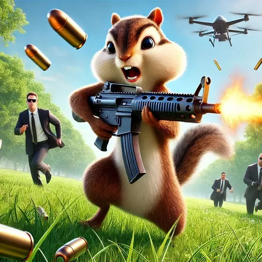 Squirrel Family 3D Gun Master - Games