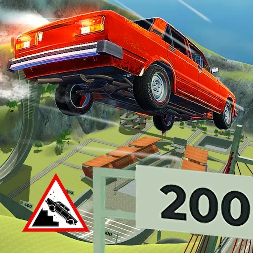 Beam Drive Ramp Jump Car Crash - Games
