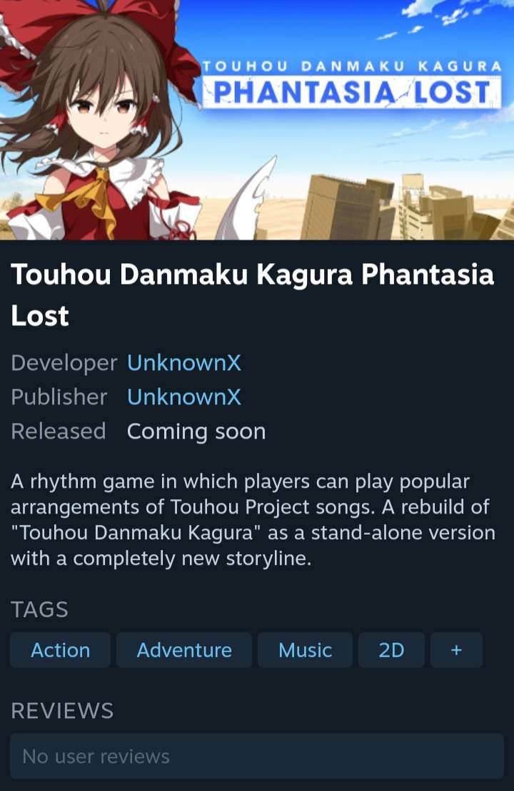 Touhou Danmaku Kagura - Games